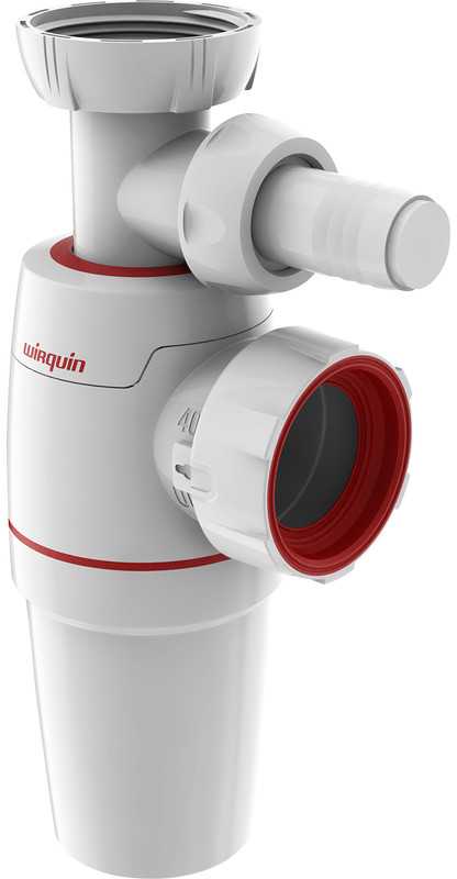 Wirquin izlietnes sifons Neo Air, 1½, x 40 mm, bez noteces, ar pieslēgu ...