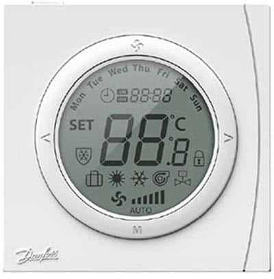 Vandeniu šildomų grindų termostatas Danfoss BasicPlus2, WT-P, programuojamas, modelis - 088U0625 ...