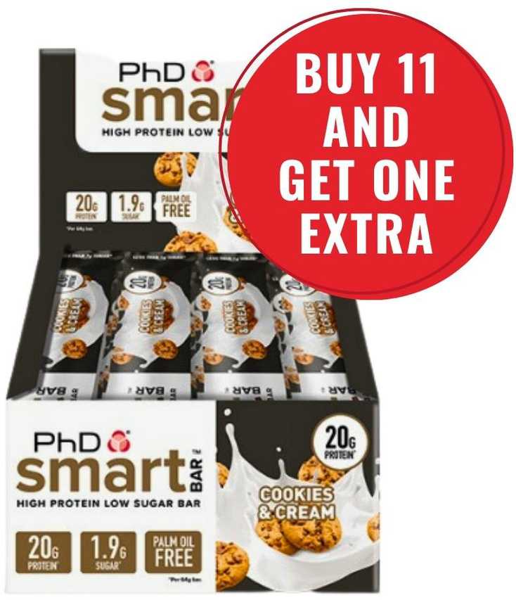 PhD® Smart Bar Batonėlis 12 x 64g (SEE DESCRIPTION FOR SHORT EXPIRE ...