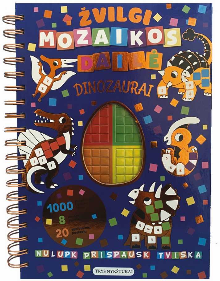 KNYGA Žvilgi mozaikos dailė. Dinozaurai, žema kaina | Varle.lt