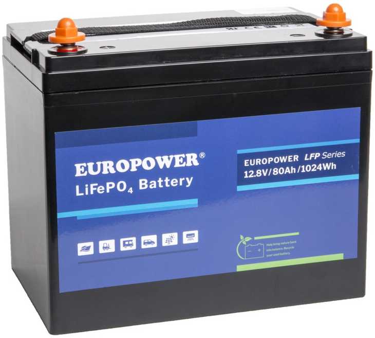 AKUMULIATORIUS 12.8V / 80AH / LIFEPO4-EP EUROPOWER, žema kaina | Varle.lt