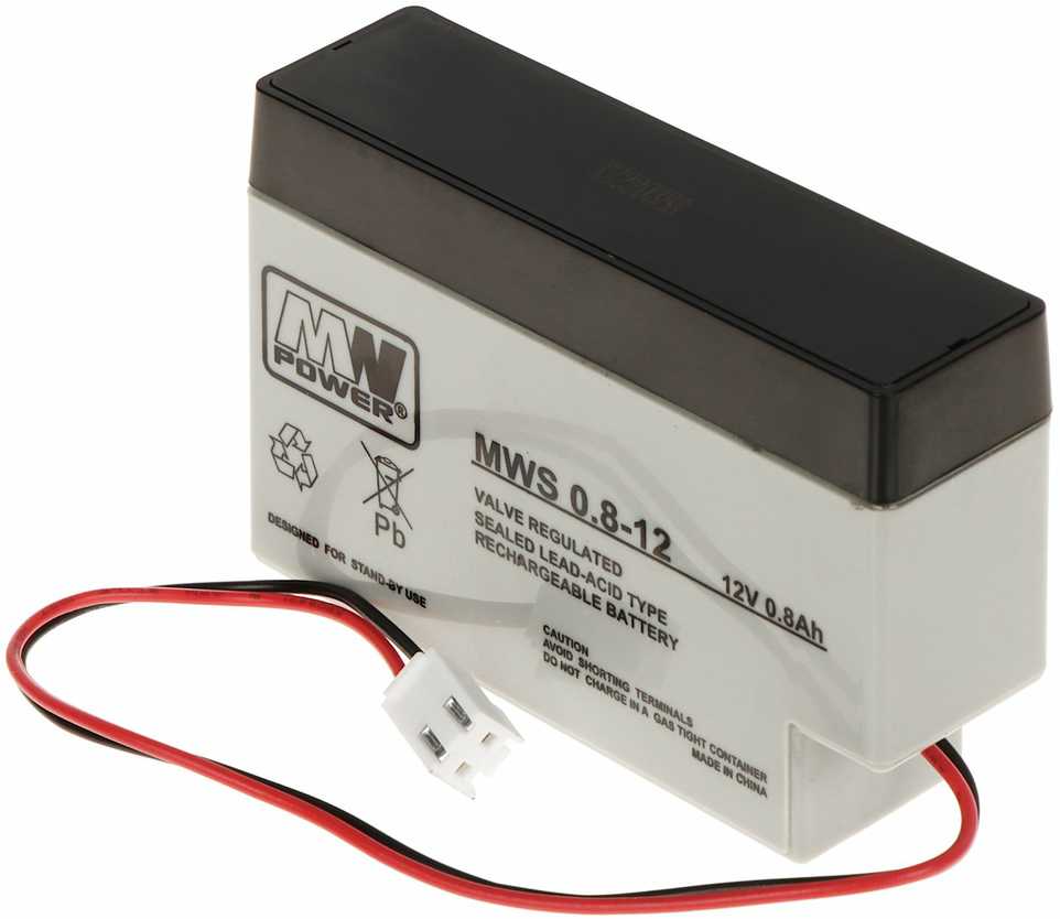 Mpl Power Elektro AKUMULIATORIUS 12V / 0.8AH-MWS MW Power, modelis ...