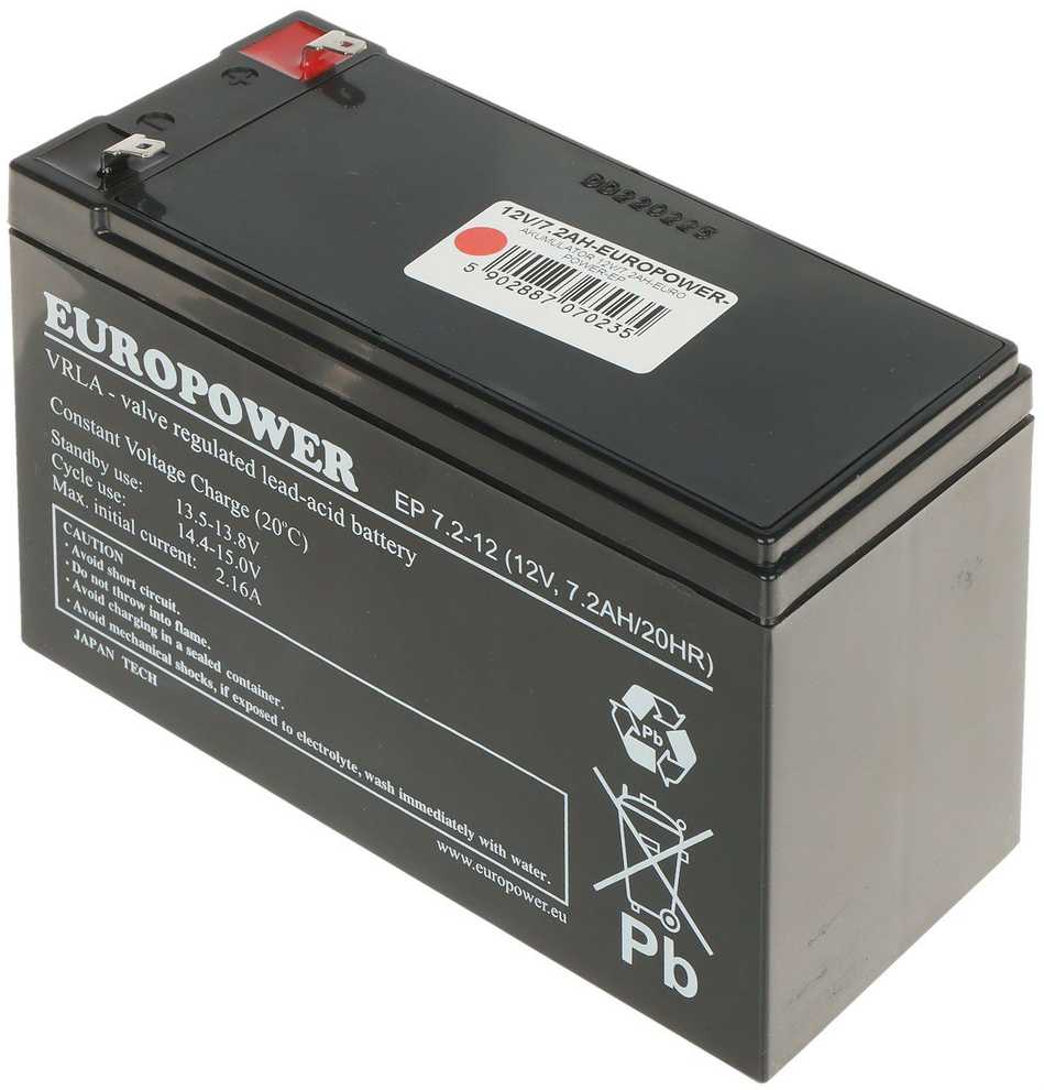 El Home AKUMULIATORIUS 12V / 7.2AH-EUROPOWER-EP, žema kaina | Varle.lt