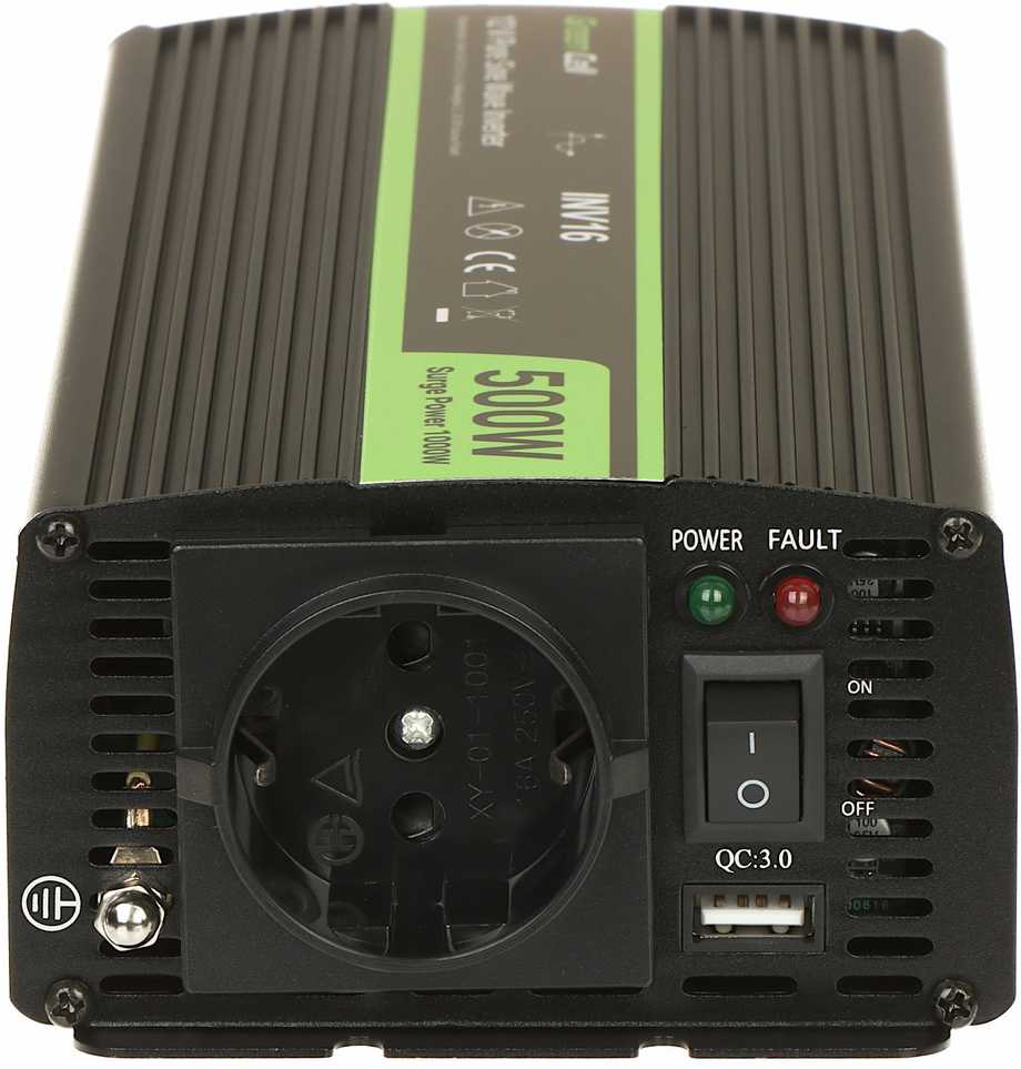 Green Cell Žalias Cell Inverteris 12 / 230V 500W sinusinė išėjimo ...