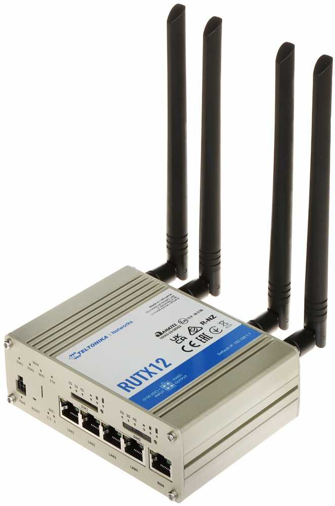 Šakotuvas TELTONIKA IOT ROUTER RUTX12 2XLTE+ETH+WIFI, modelis ...