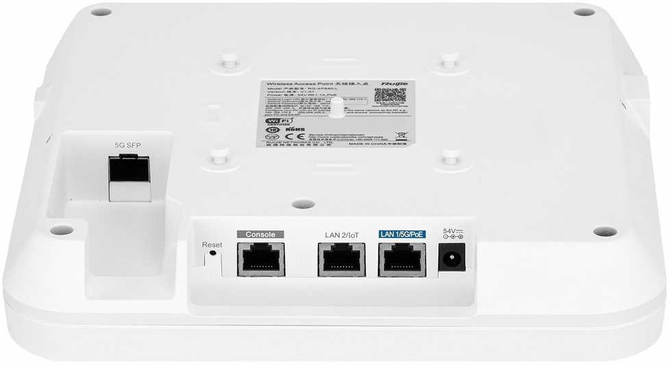 Ruijie PRIEIGOS TAŠKAS RG-AP840-L Wi-Fi 6, SFP 2.4 GHz, 5 GHz, 547 Mbps ...