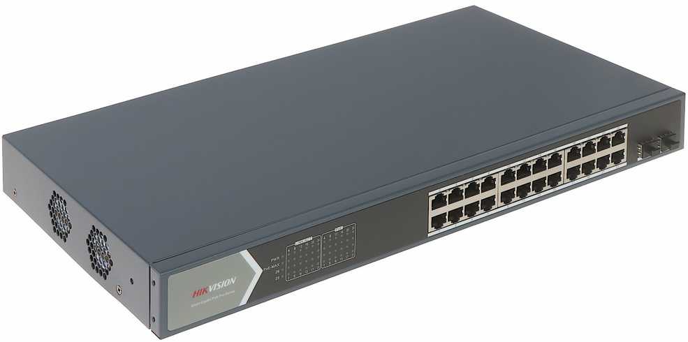 Šakotuvas Jungiklis POE DS-3E1526P-SI 24 prievadų SFP Hikvision, modelis - DS-3E1526P-SI, žema ...