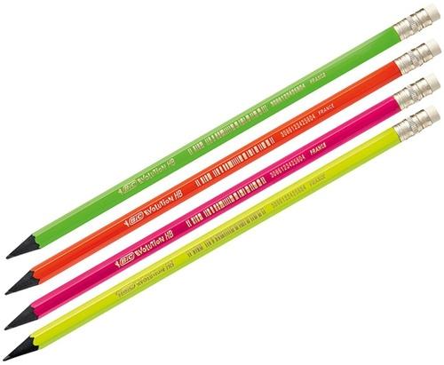 Bic Pieštukai su trintuku Evolution Fluo HB, pakuotėje 12 vnt, įvairių spalvų | Varle.lt