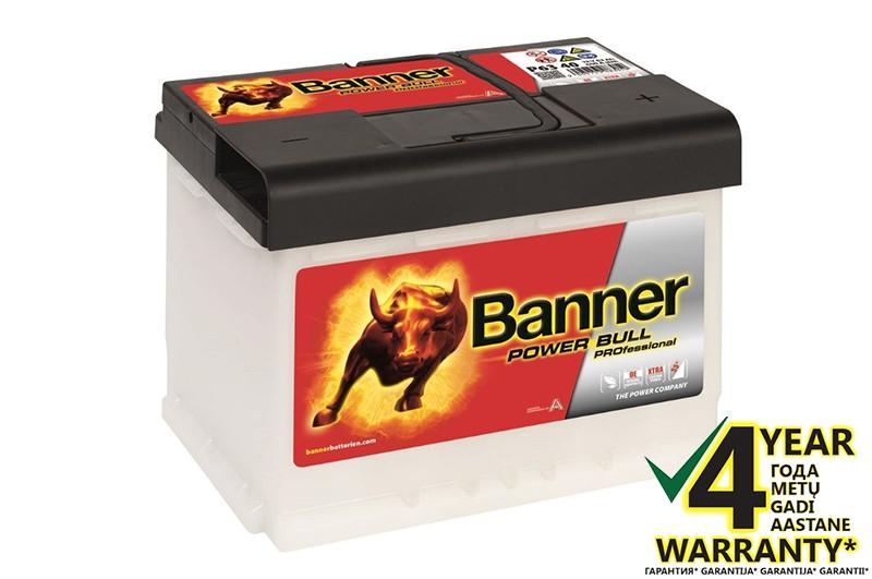 BANNER Power Bull Pro P6340 63Ah 620A (EN) akumuliatorius, žema kaina ...