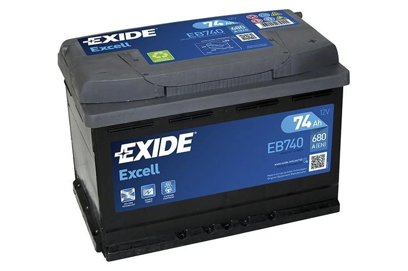 EXIDE EB740 74Ah 680A (EN) 12V akumuliatorius, žema kaina | Varle.lt