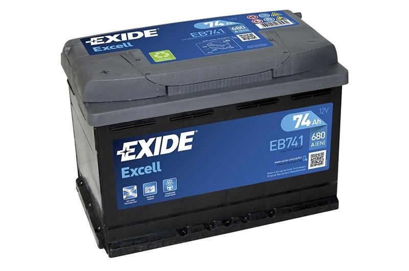 EXIDE EB741 74Ah 680A (EN) 12V akumuliatorius, žema kaina | Varle.lt