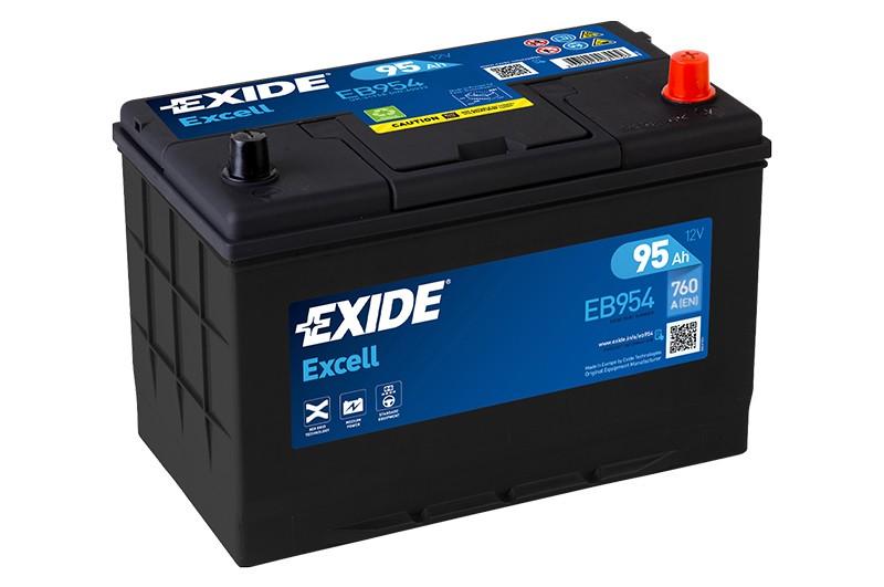 EXIDE EB954 95Ah 760A (EN) 12V akumuliatorius, modelis - EB954, žema ...