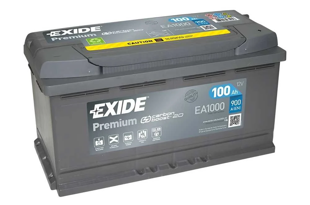 EXIDE Premium EA1000 100Ah 900A (EN) akumuliatorius, žema kaina | Varle.lt