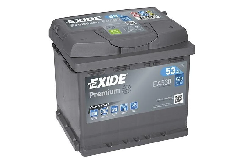 EXIDE Premium EA530 53Ah 540A (EN) 12V akumuliatorius, žema kaina ...