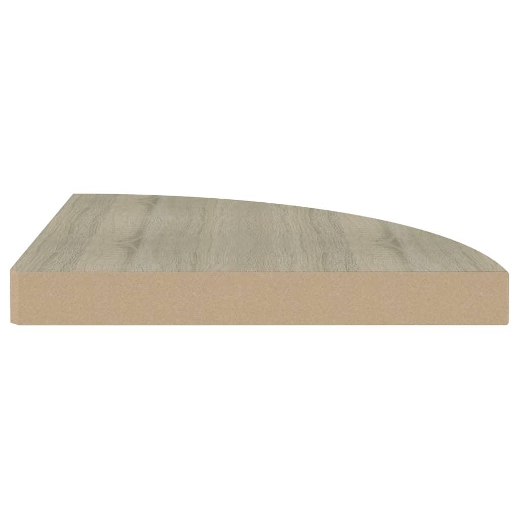 Pakabinama kampinė lentyna, ąžuolo spalvos, 35x35x3,8cm, mdf, žema ...