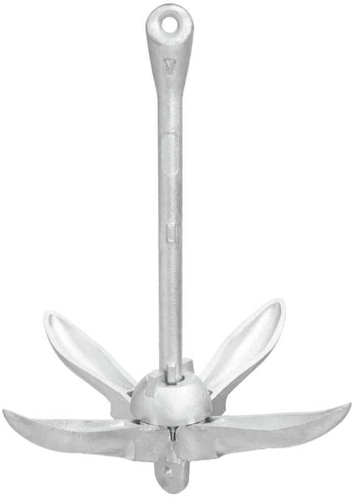 Sulankstomas inkaras su virve, sidabrinis, 1,5kg, geležis, žema kaina ...