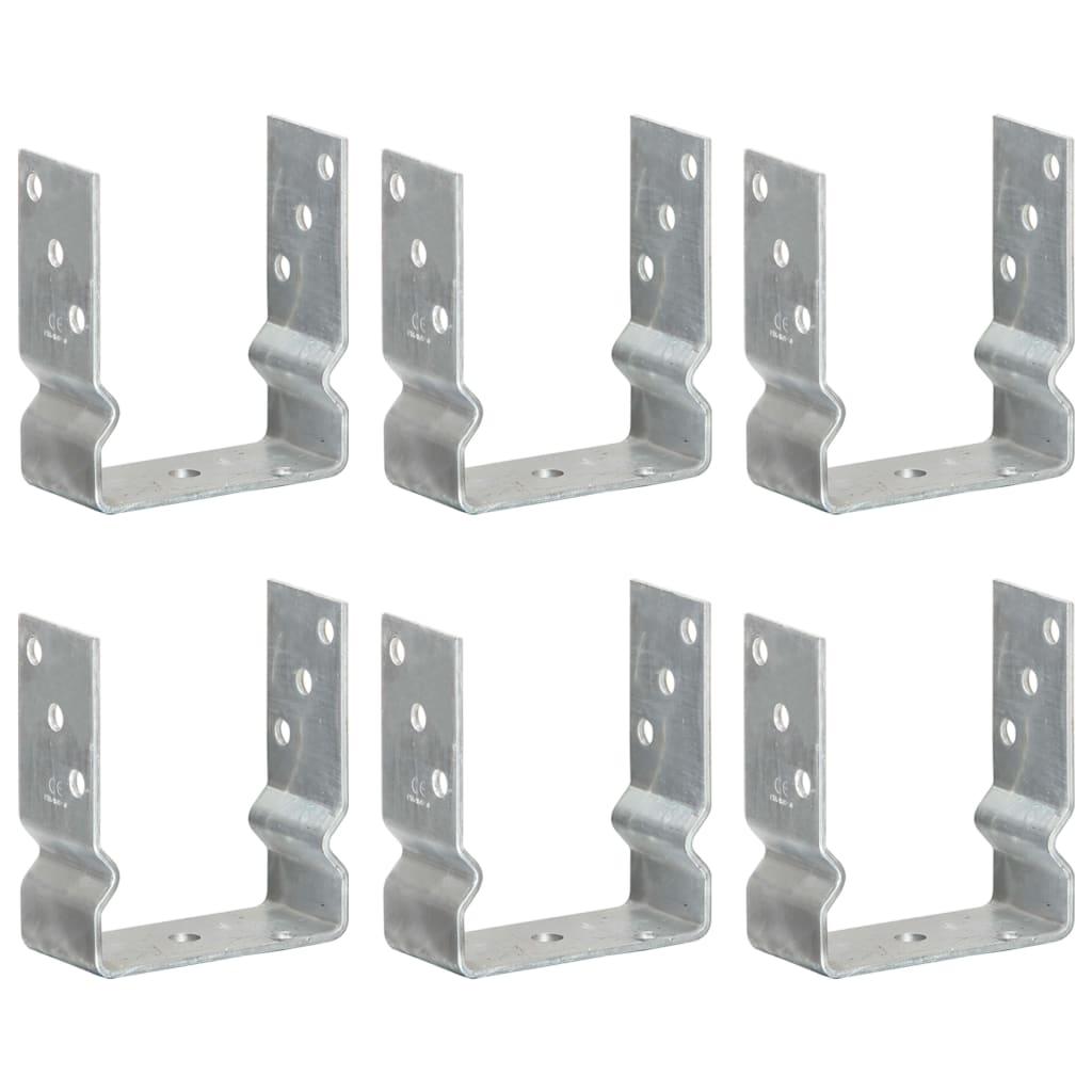 Tvoros stulpai, 6vnt., sidabrinės spalvos, 12x6x15cm, plienas, modelis ...