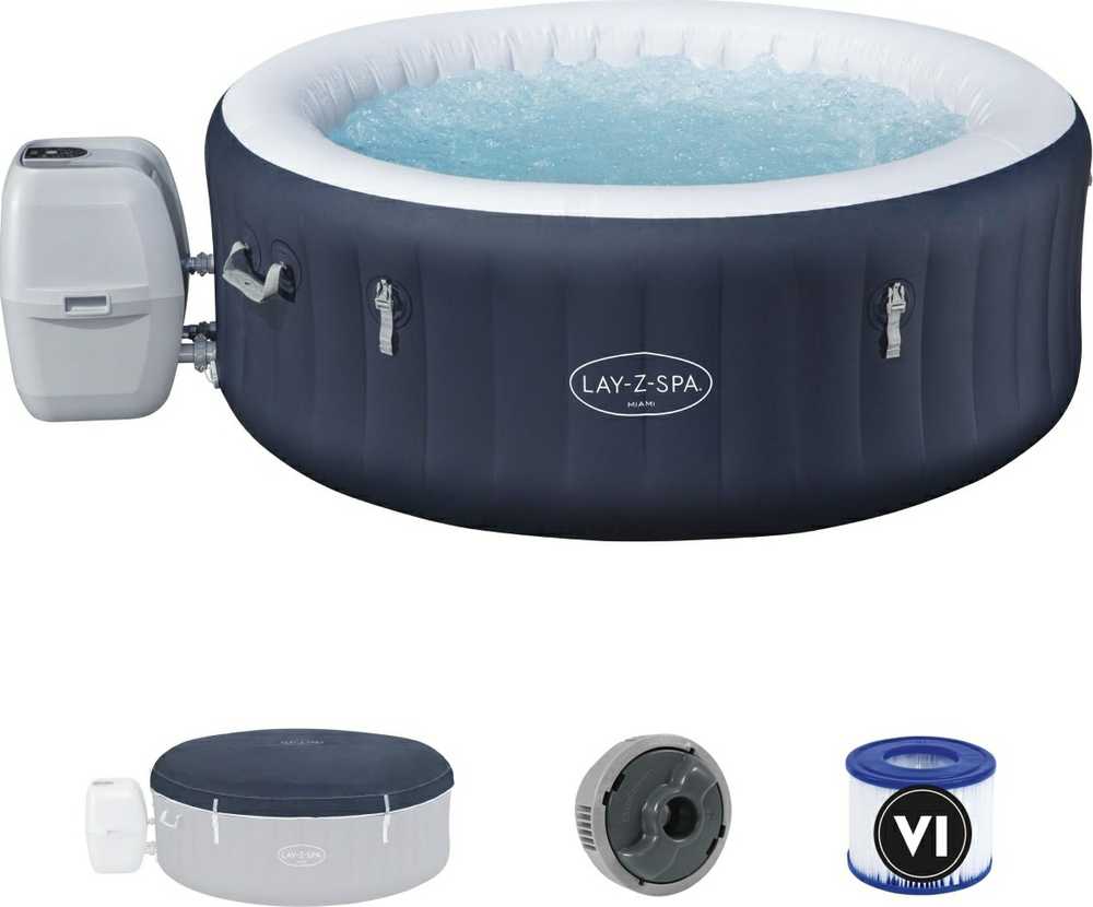 „Lay-Z-Spa Miami Airjet sūkurinė vonia BESTWAY, modelis - 6001C, žema kaina | Varle.lt
