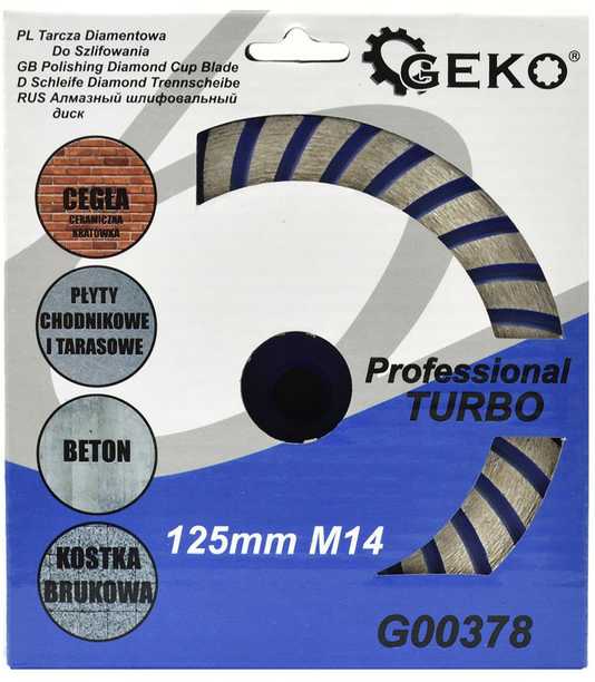 Deimantinis šlifavimo diskas 125 mm, M14 Turbo, modelis - GEK1032, žema ...