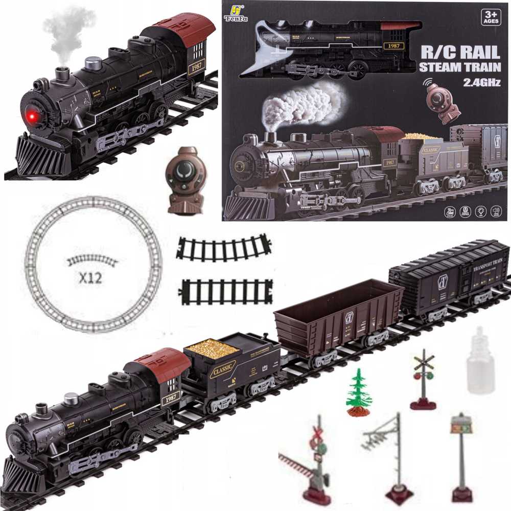 Elektrinis traukinys su garais ir bėgiais, modelis - LUX1613G, žema kaina | Varle.lt