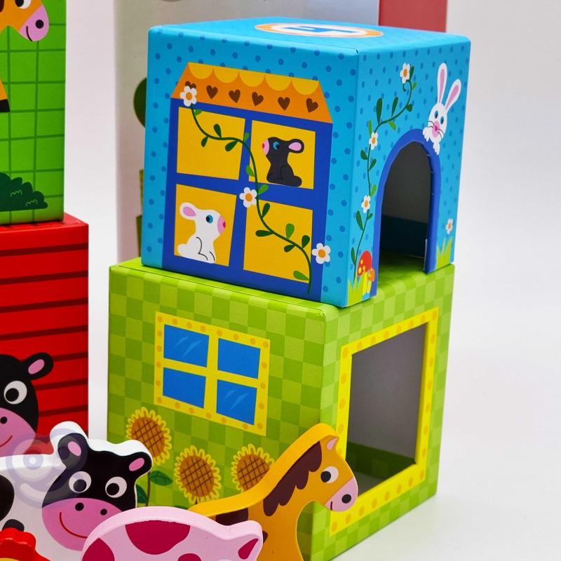 Mediniai kubeliai su figūrėlėmis - Woopie Green, modelis - LE10895, žema kaina | Varle.lt