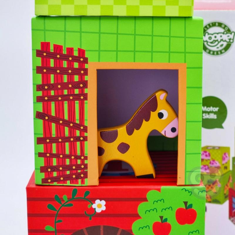 Mediniai kubeliai su figūrėlėmis - Woopie Green, modelis - LE10895, žema kaina | Varle.lt