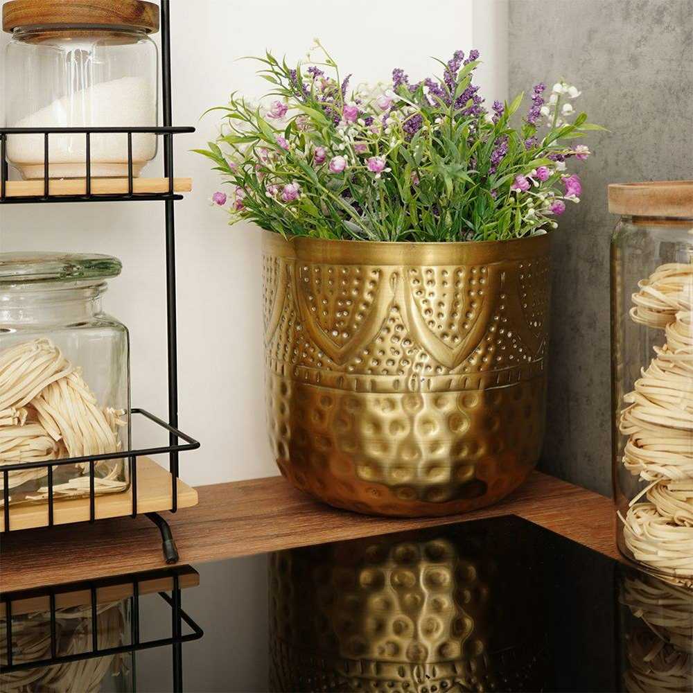 Metalinis gėlių vazonas, 19x18 cm, modelis - MSP19844, žema kaina ...