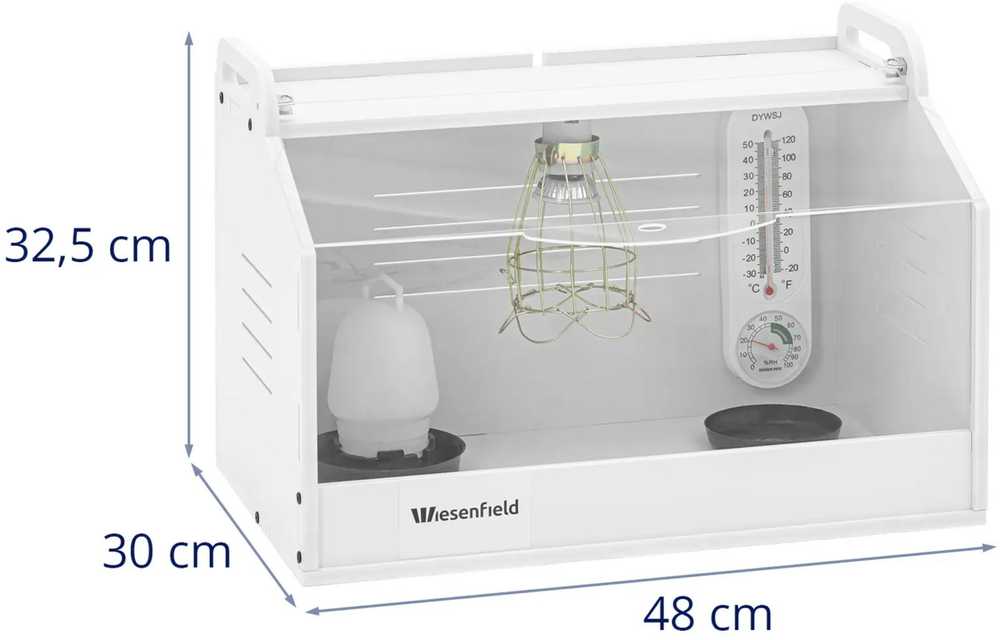 Wiesenfield Paukščių inkubatorius su reguliuojama temperatūra 48 x 30 x ...