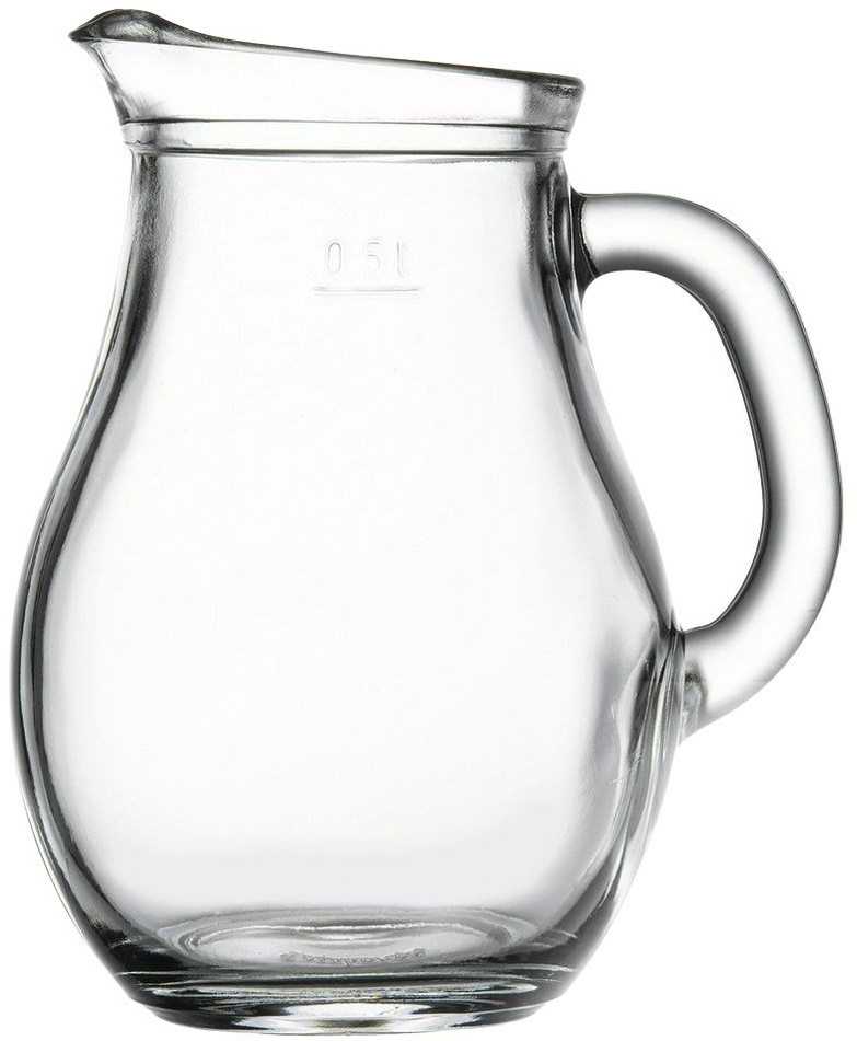 Pasabahce Stiklinis ąsotis su rankena, 0,5 l, modelis - OR121918, žema ...