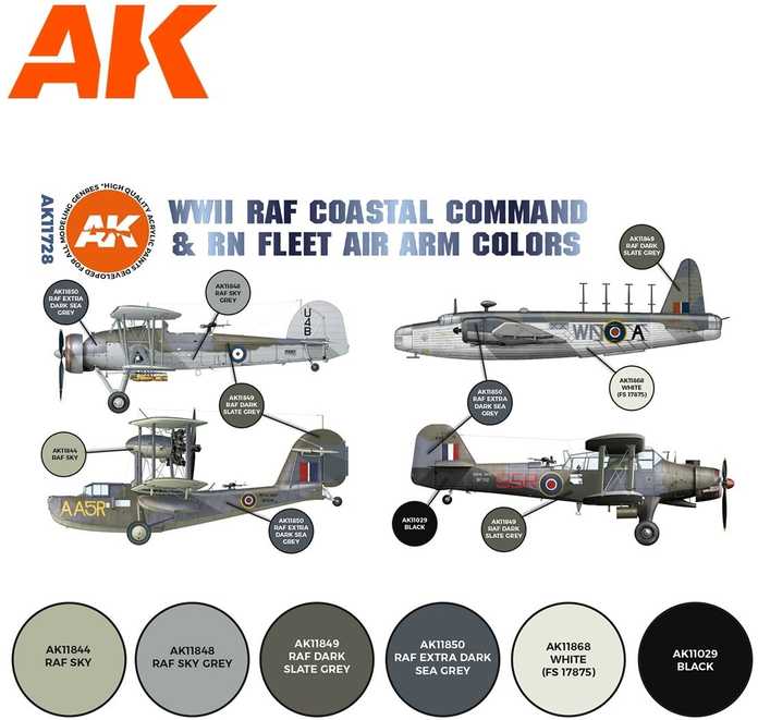 AK Interactive - WWII RAF Coastal Command & RN Fleet Air Arm Colors ...