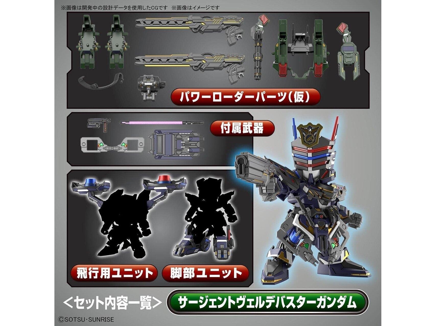 Bandai - SDW Heroes Sergeant Verde Buster Gundam DX Set, 61991, žema ...