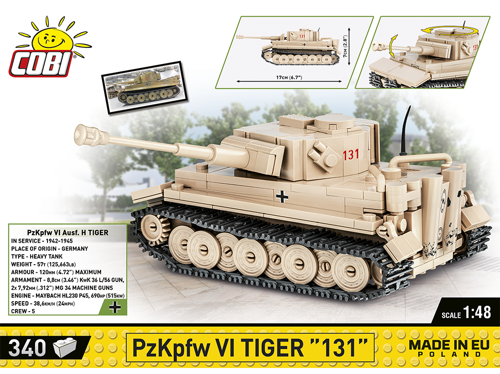 COBI - Konstruktorius PzKpfw VI Tiger 131, 1 / 48, 2710, modelis - 2710 ...