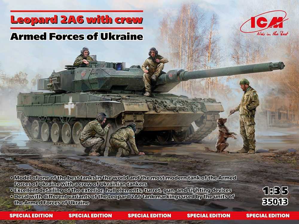 ICM - Leopard 2A6 of the Armed Forces of Ukraine, 1 / 35, 35013, žema kaina | Varle.lt