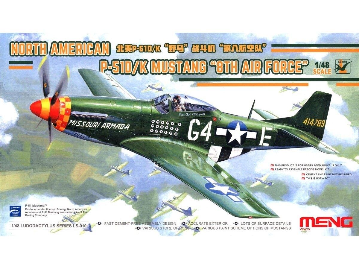 Meng Model - P-51D / K Mustang N / A 8th Air Force, 1 / 48, LS-010 ...