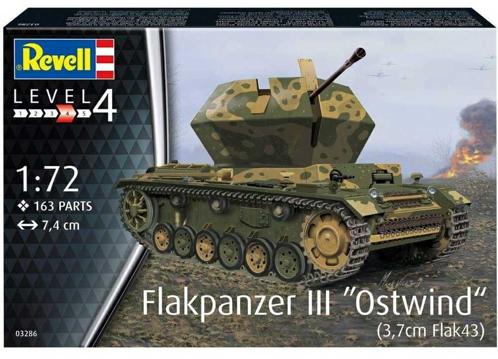 Revell - Flakpanzer III"Ostwind" (3,7 cm Flak 43), 1 / 72, 03286 ...