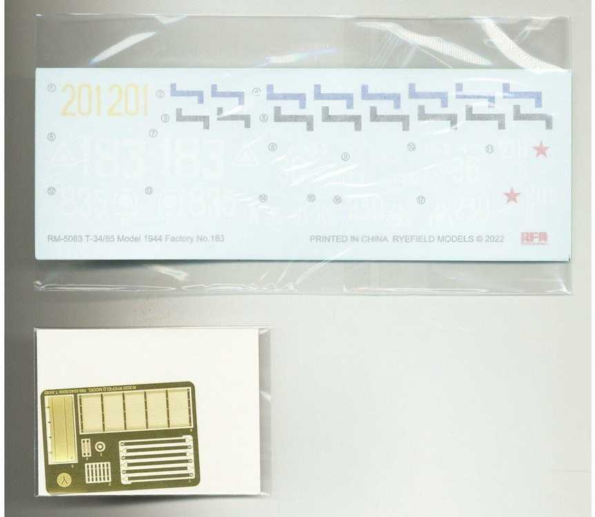 Rye Field Model - T-34 / 85 Model 1944 Factory No. 183, 1 / 35, RFM ...