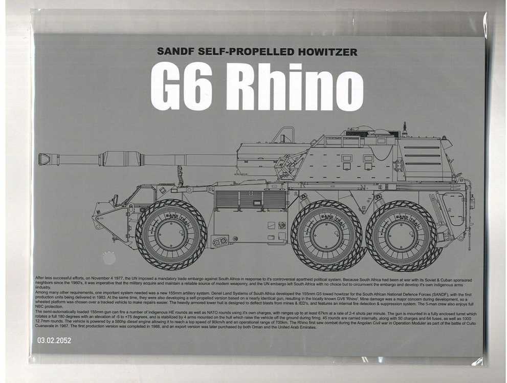Takom - Denel G6 Rhino SANDF Self-Propelled Howitzer, 1 / 35, 2052, žema kaina | Varle.lt