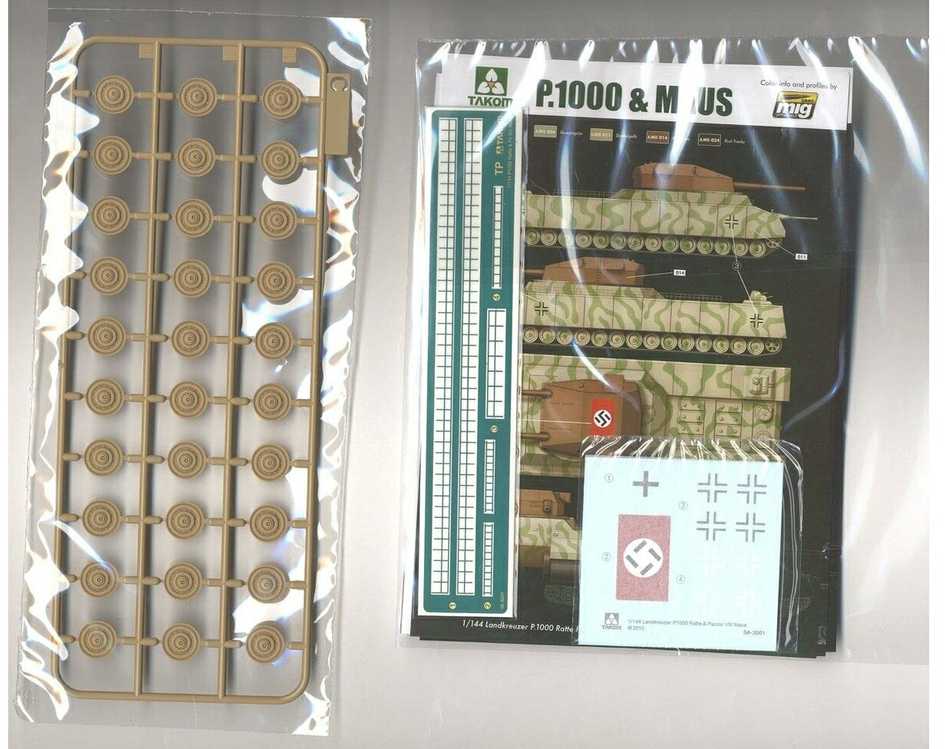 Takom - Landkreuzer P1000 Ratte & Panzer VIII Maus, 1 / 144, 3001, žema ...