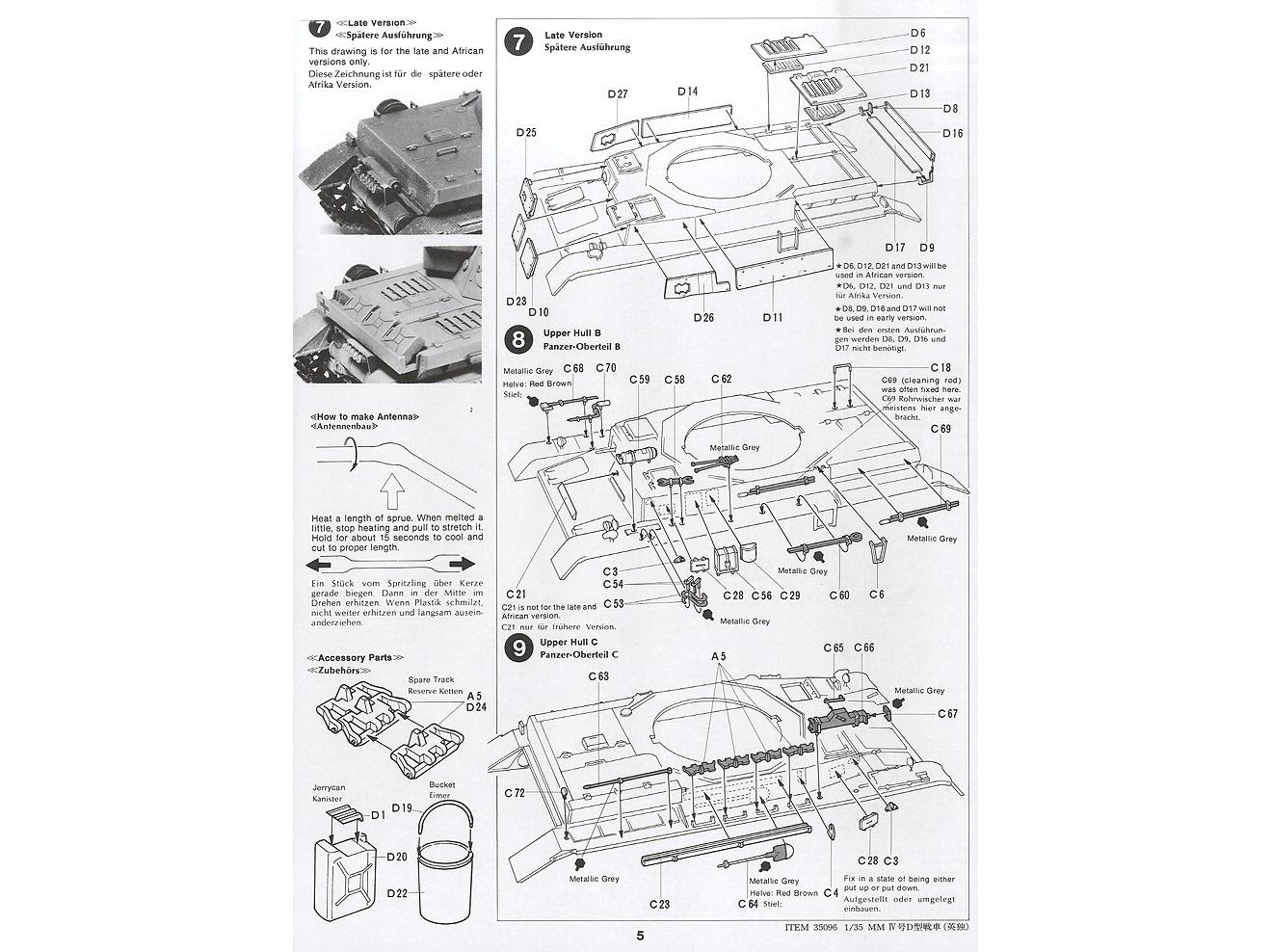 Tamiya - German Pz.Kpfw. IV Ausf.D, 1 / 35, 35096, žema kaina | Varle.lt