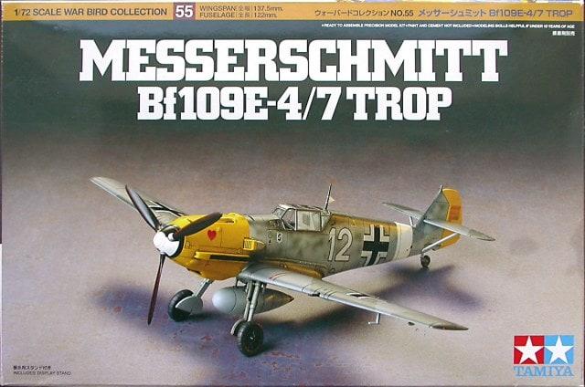 Tamiya - Messerschmitt Bf109E-4 / 7 Trop, 1 / 72, 60755, žema kaina | Varle.lt