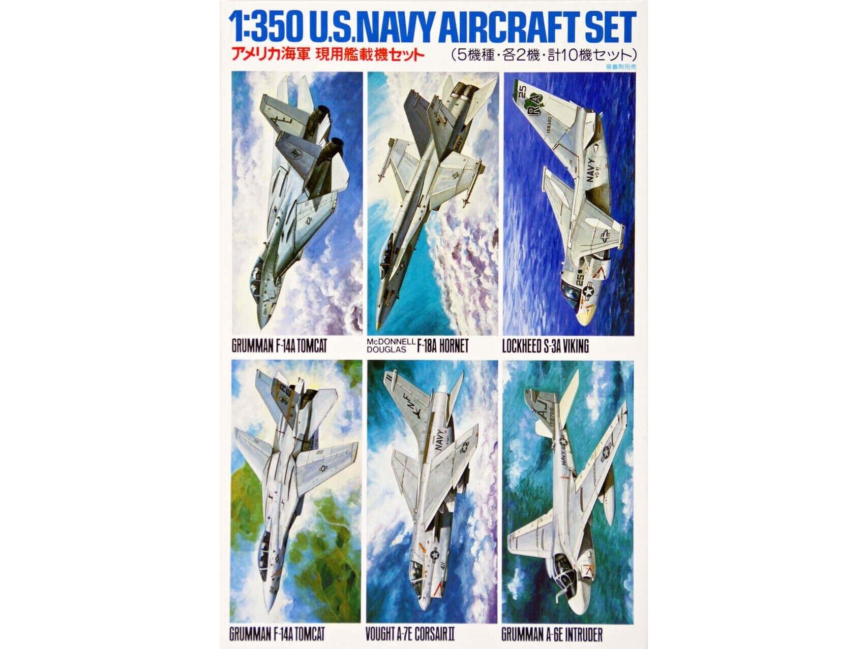Tamiya - U.S. Navy Aircraft Set No. 1 2 F-14 Tomcat, 2 F-18A Hornet, 2 ...