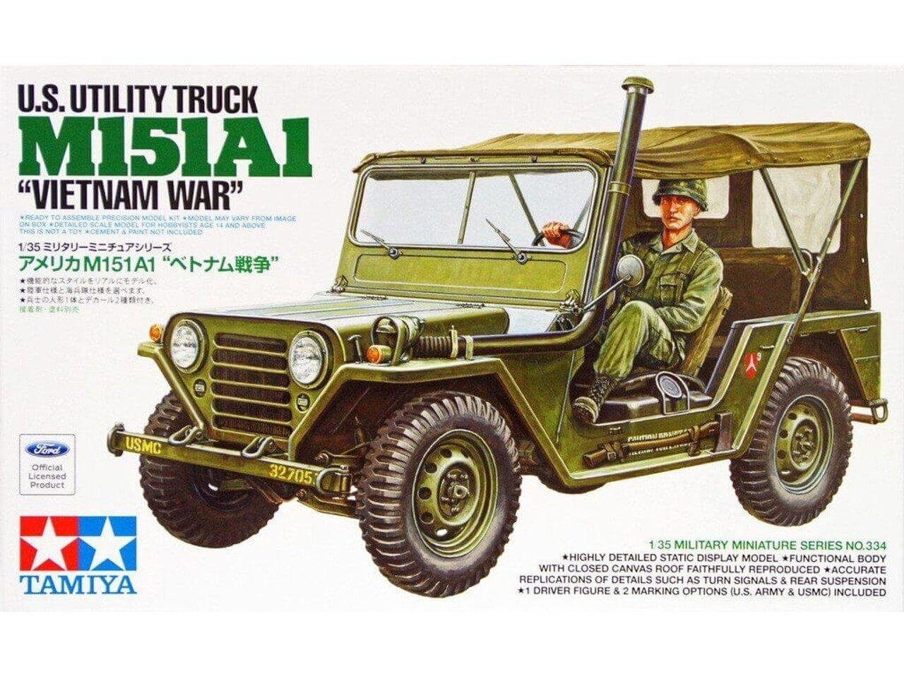 Tamiya - U.S. Utility Truck M151A1 "Vietnam War", 1 / 35, 35334, žema ...