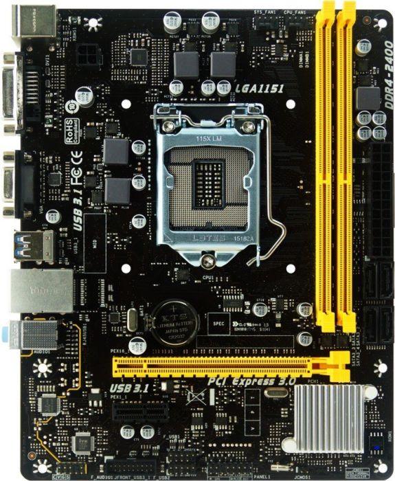 Pagrindinė plokštė Biostar H110MDE, Intel H110, LGA 1151, DDR4-1866 ...
