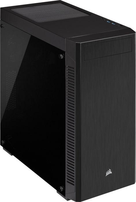 Corsair 110R, tower dėklas (juodas, side panel of tempered glass ...