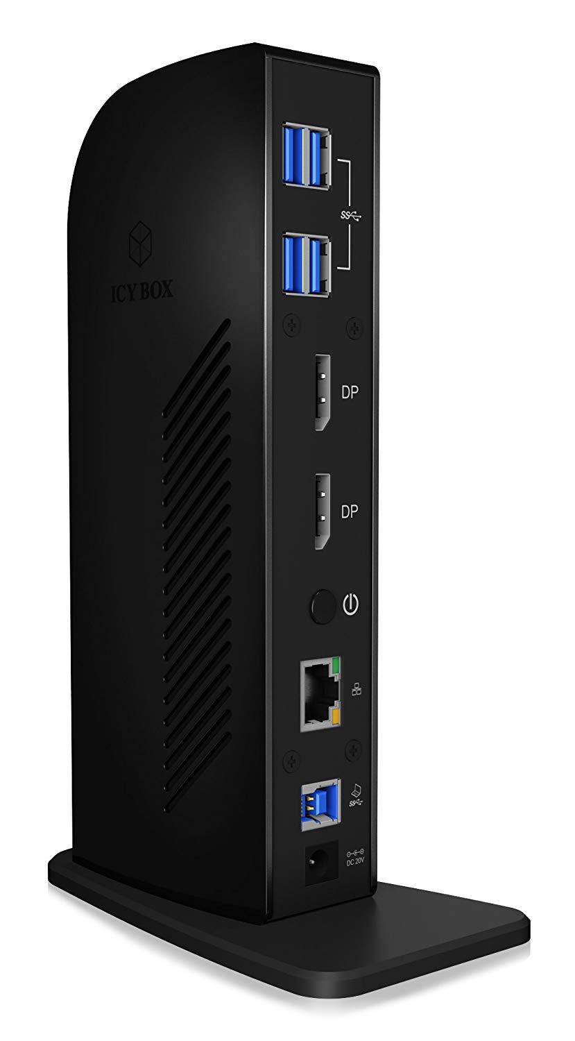 „Icy Box“ prijungimo stotis 2 x „DisplayPort“ (1 / 2 monitoriaus – 4k ...