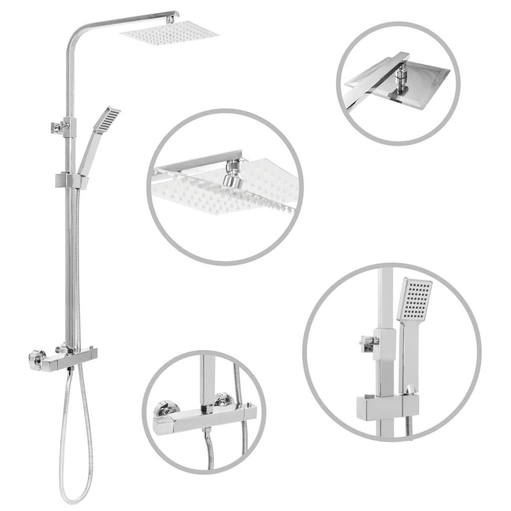 Dušo sistema su galvutėmis ir termostatu, nerūdijantis plienas, modelis - VD145053, žema kaina ...