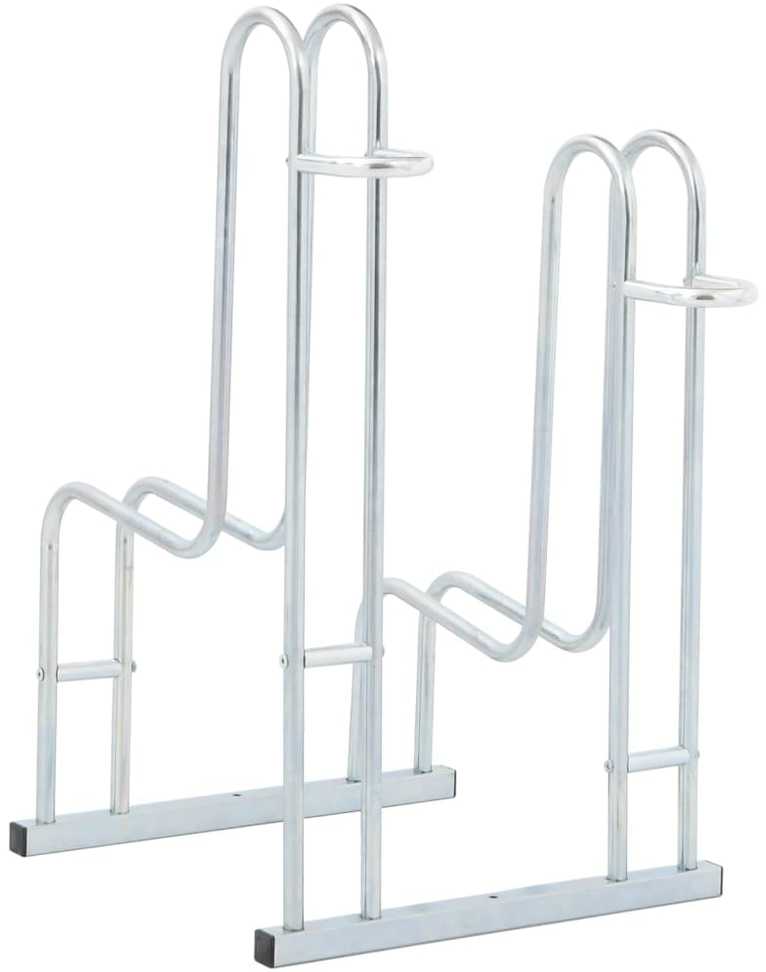 Dviračių stovas dviem dviračiams, galvanizuotas plienas, modelis - VD4005568, žema kaina | Varle.lt