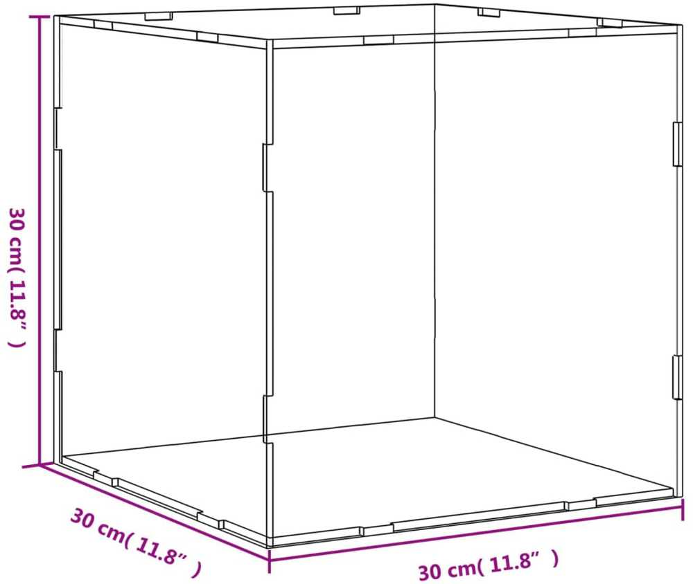 Eksponavimo dėžė, skaidri, 30x30x30cm, akrilas, modelis - VD154913 ...