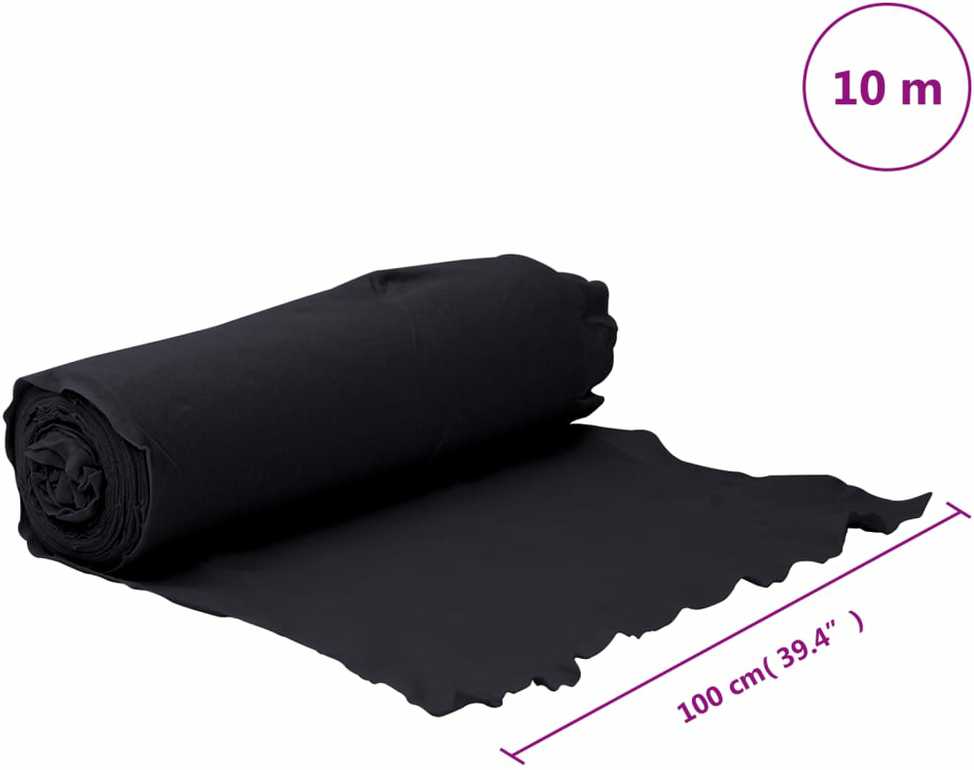 Membrana su geotekstile, juoda, 1x10m, poliesterio pluoštas, modelis - VD4009854, žema kaina ...