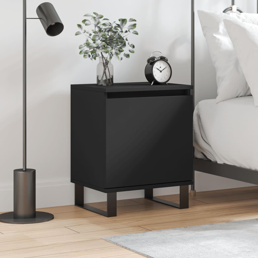 Naktinė spintelė, juoda, 40x30x50cm, apdirbta mediena, modelis - 826846 ...